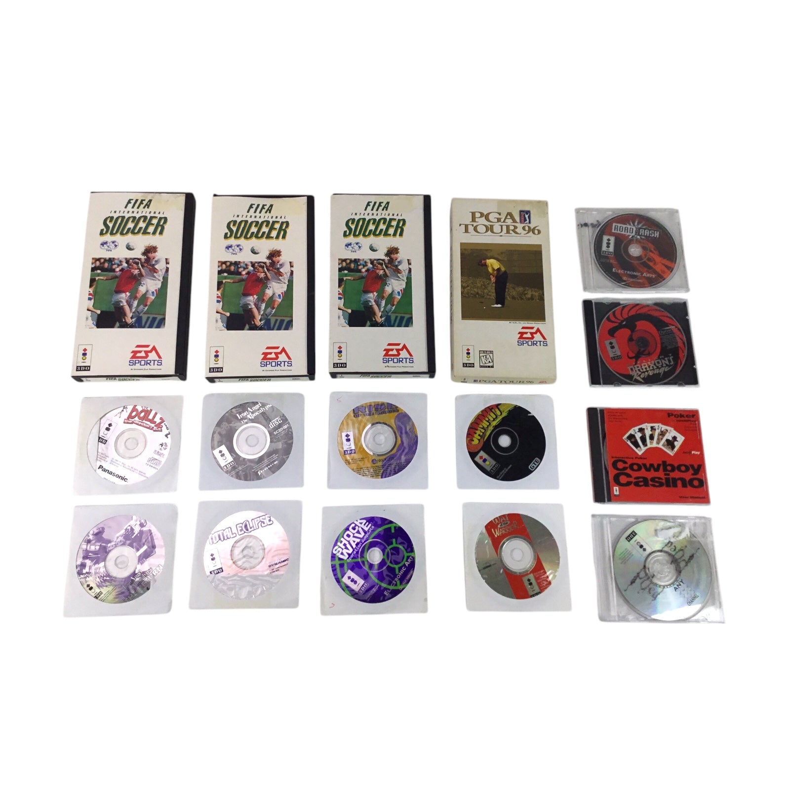 3DO Game Lot 16 Games Including Road Rash and FIFA Soccer & More ...