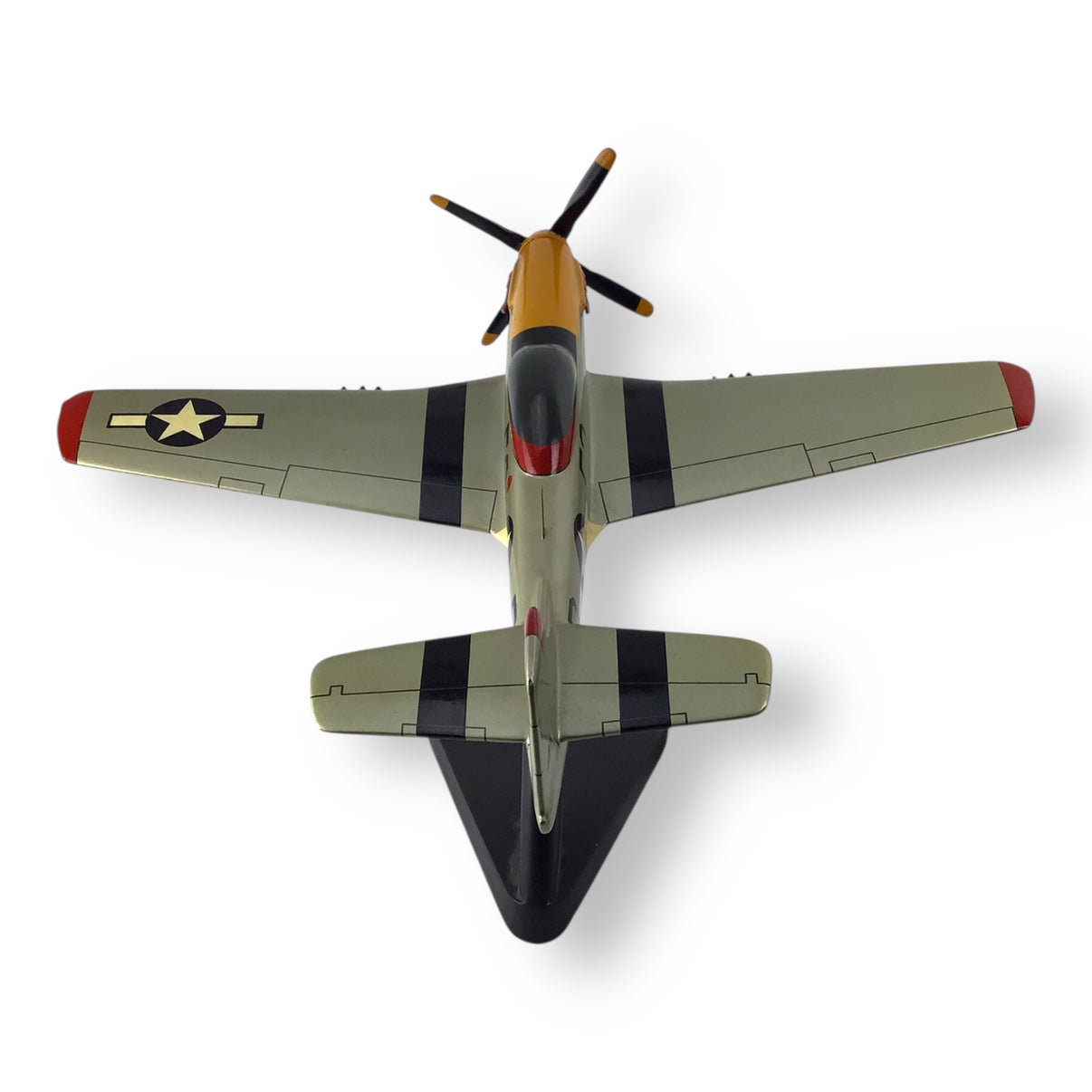 “Detroit Miss” P-47 Thunderbolt Wooden Model Plane – Collectors Crossroads