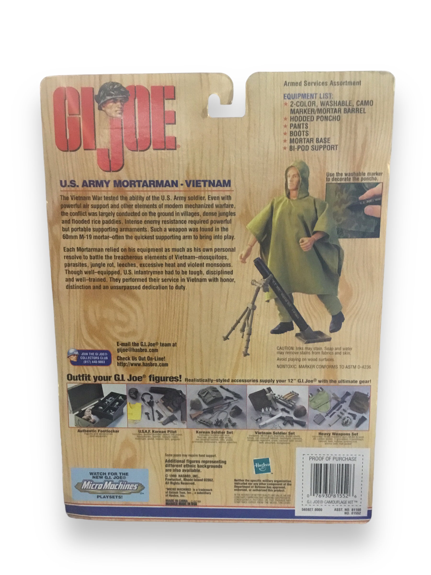 GI Joe Camouflage Kit U.S. Army Mortarman – Collectors Crossroads