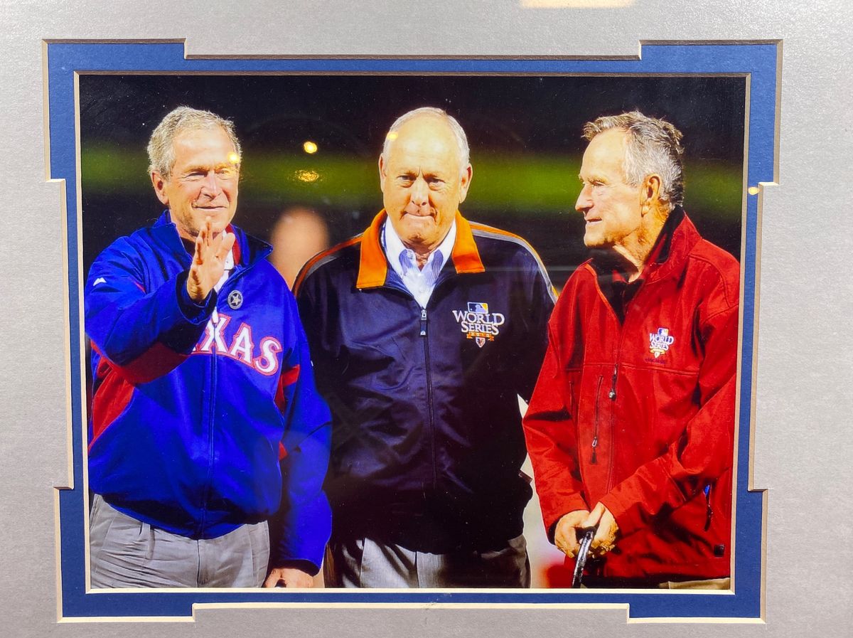 George Bush Jr. and Sr. and Nolan Ryan 3D Matted Plaque – Collectors ...