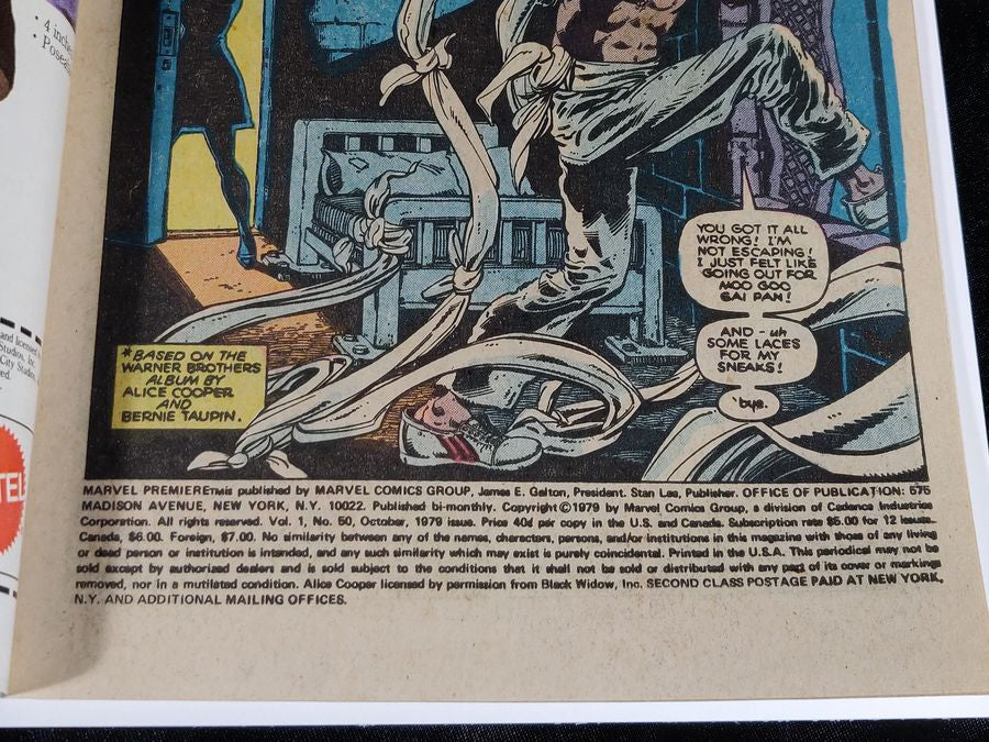 Marvel Premiere #50 - Marvel 1979 - Alice Cooper! – Collectors Crossroads