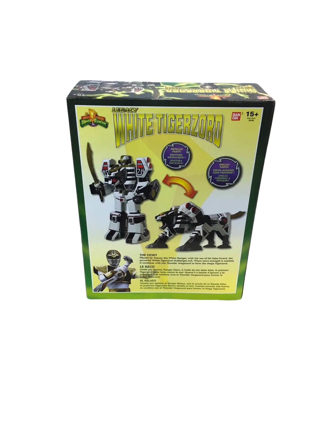 Mighty Morphin Power Rangers Legacy WHITE TIGERZORD Megazord Toys R Us ...
