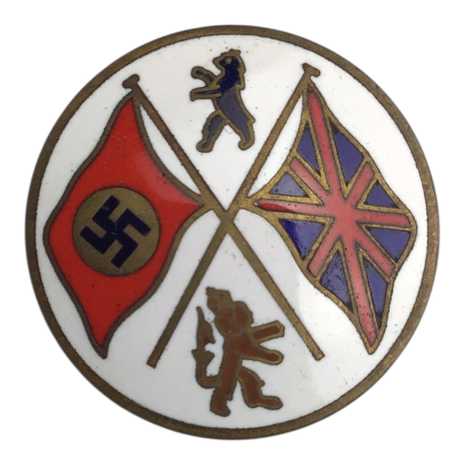 Pre-WW2 Interwar German-British Friendship Pin – Collectors Crossroads